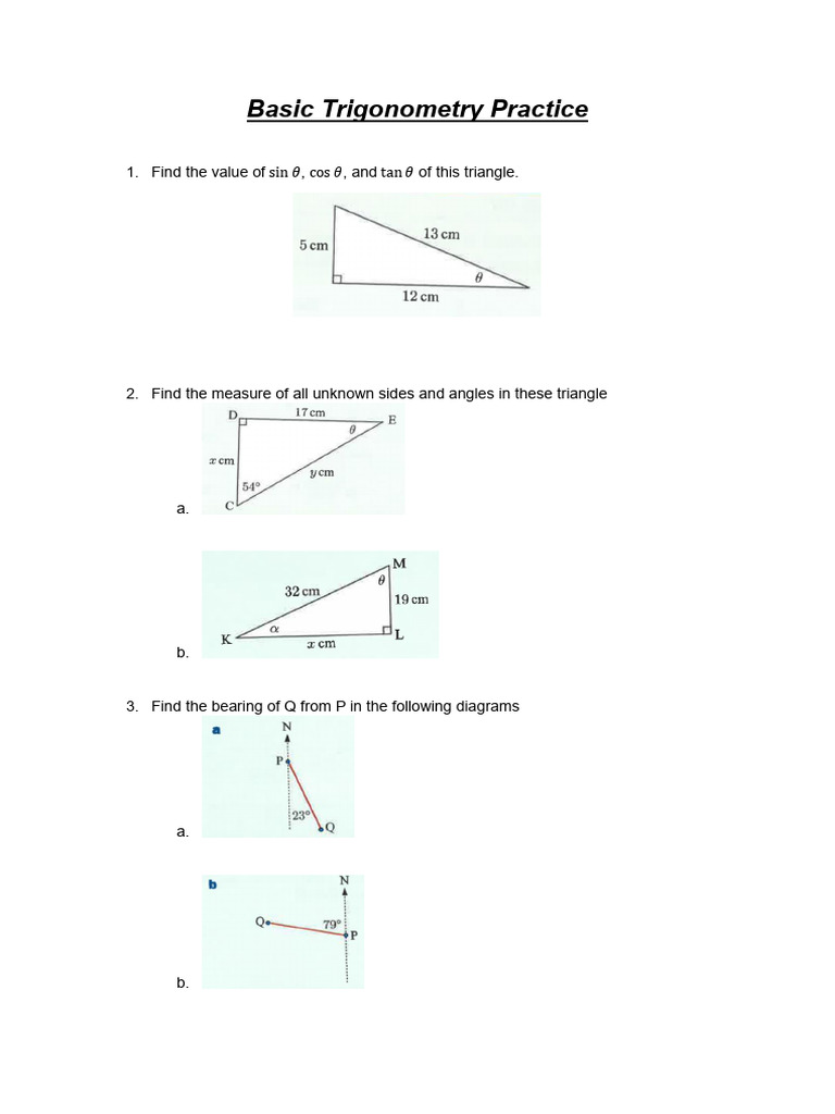 Basic Trigonometry Practice | PDF