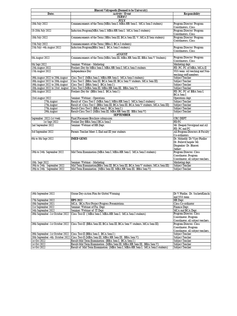Academic Calendar 2022-23 031022 | PDF