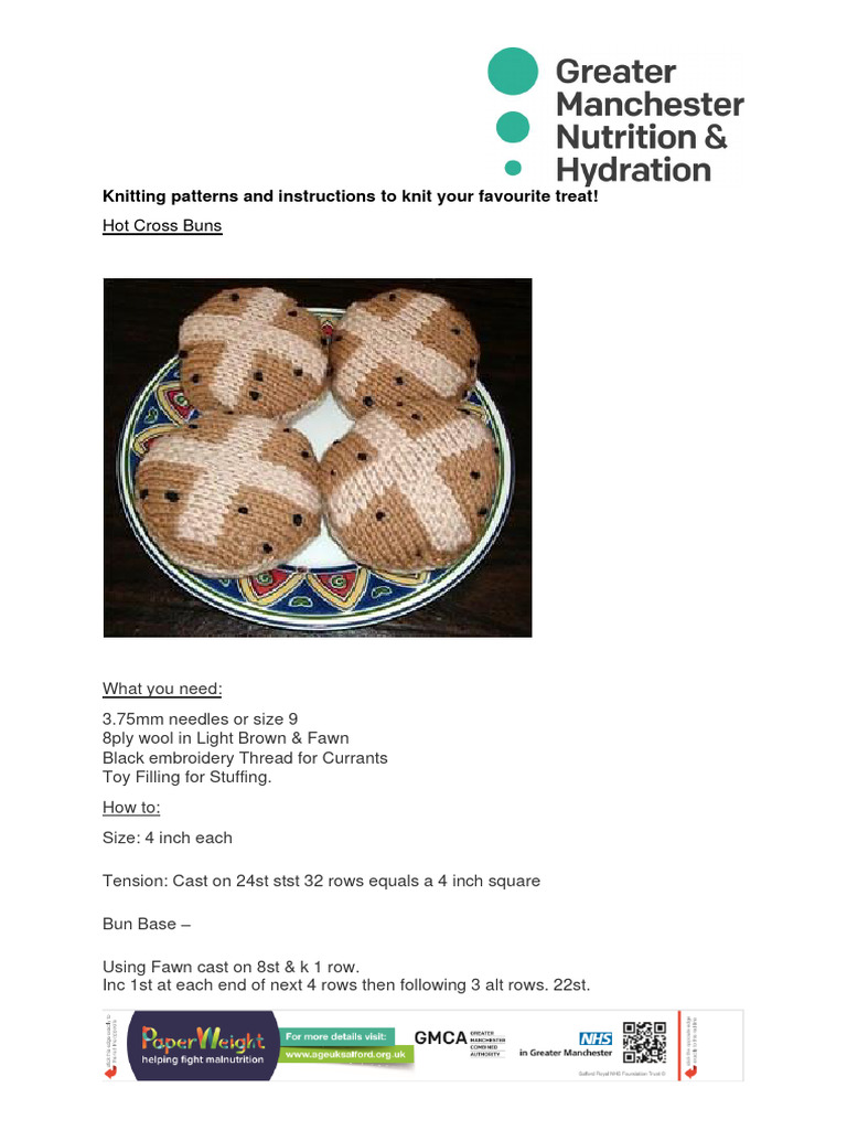 Knitting Food Patterns | PDF | Knitting | Yarn