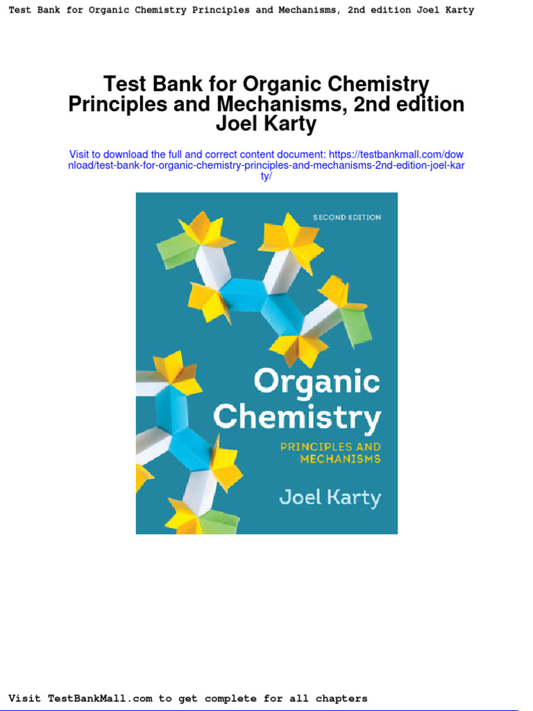 Full Download Test Bank For Organic Chemistry Principles and Mechanisms ... Full Download Test Bank For Organic Chemistry Principles and Mechanisms ...