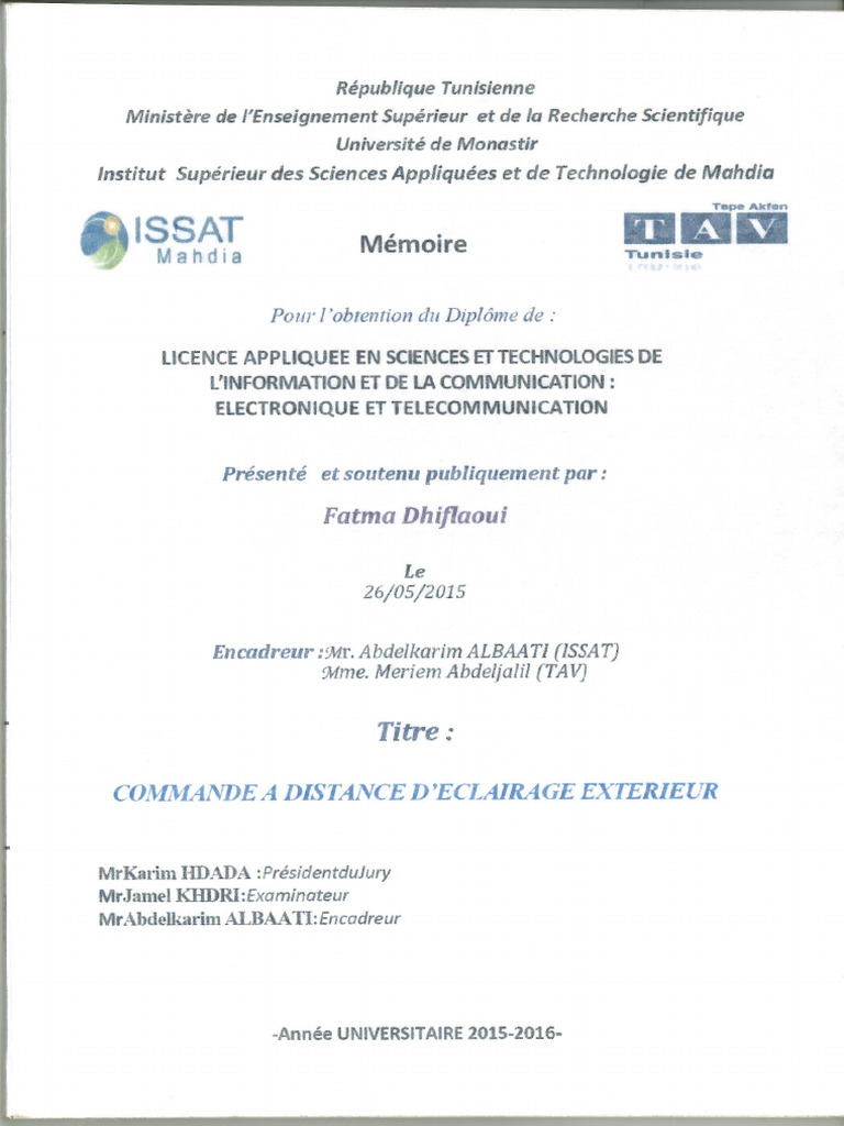 Rapport Pfe Issatm | PDF