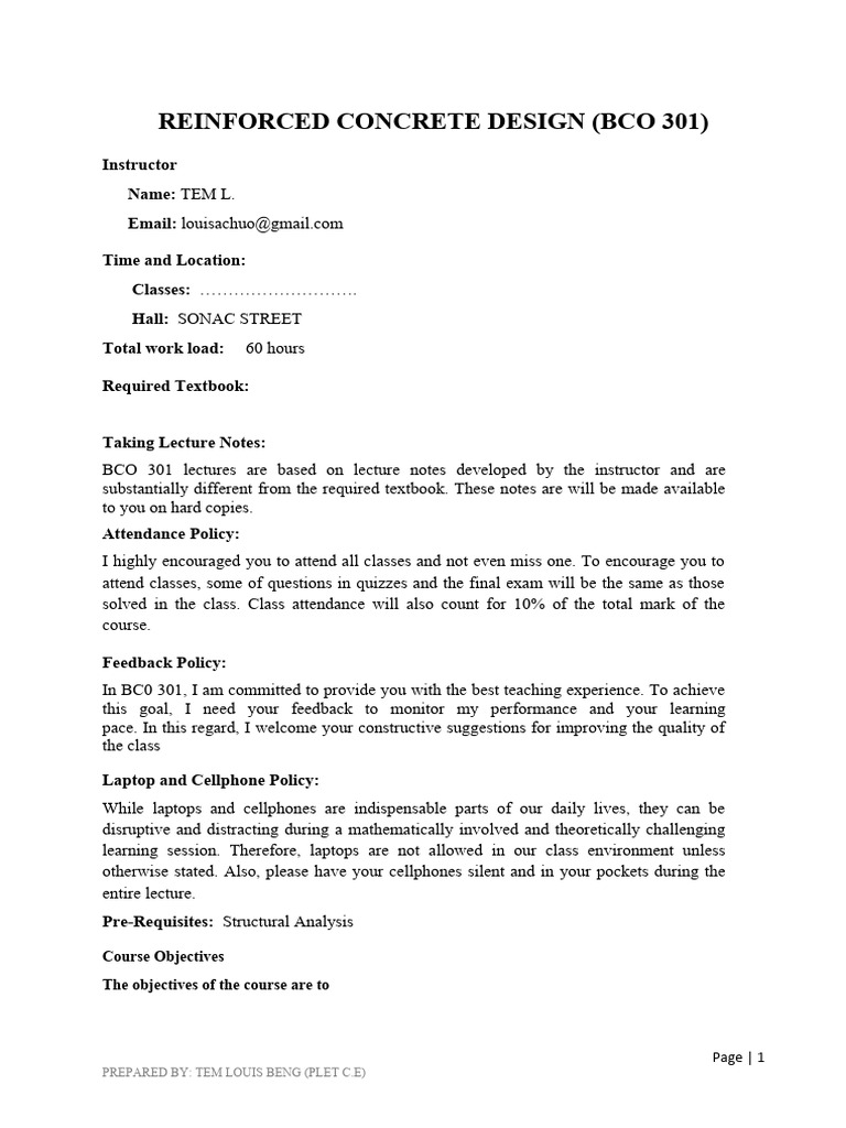 Reinforced Concrete British Standard | PDF