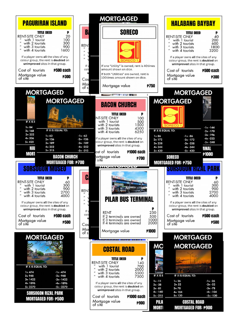 Mathopoly Card | PDF