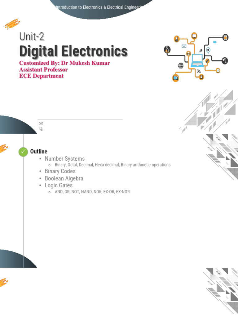 Unit Digital Electronics - DR M Kumar | PDF | Subtraction | Binary Coded Decimal