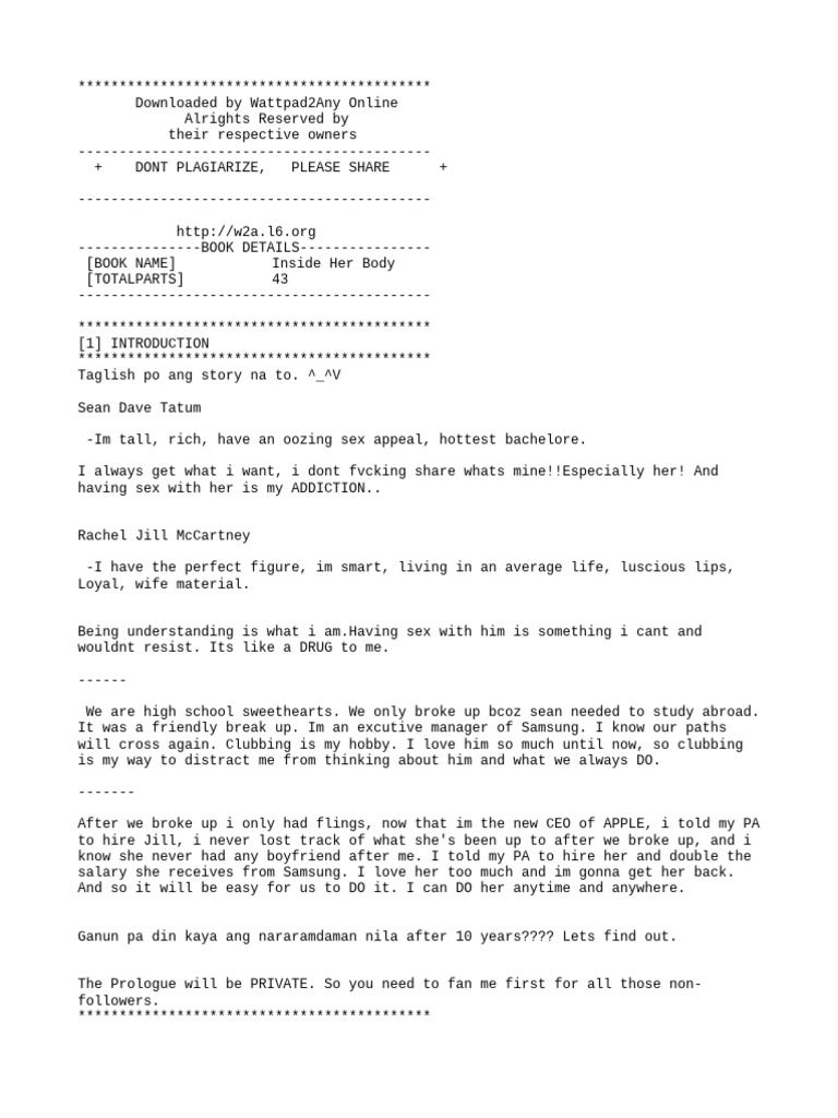 Inside Her Body - SPG | PDF