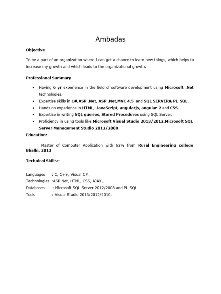 Ambadas DotNet | PDF | Entity Framework | Microsoft Sql Server