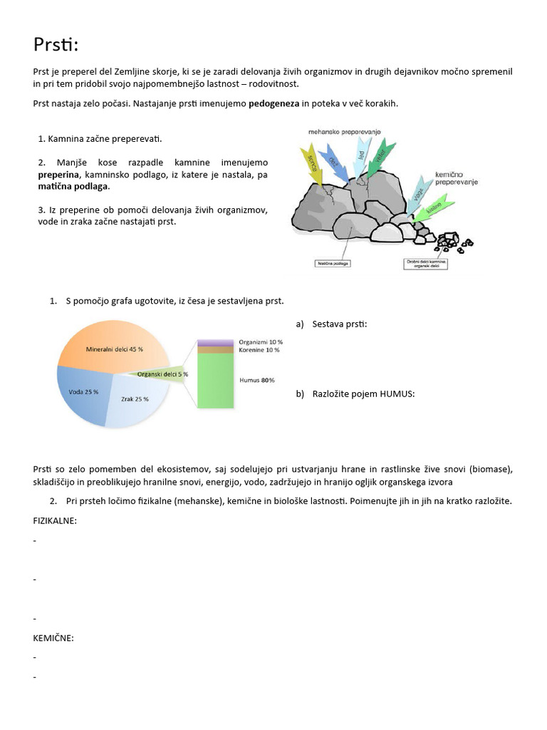 Učni List - Prsti | PDF