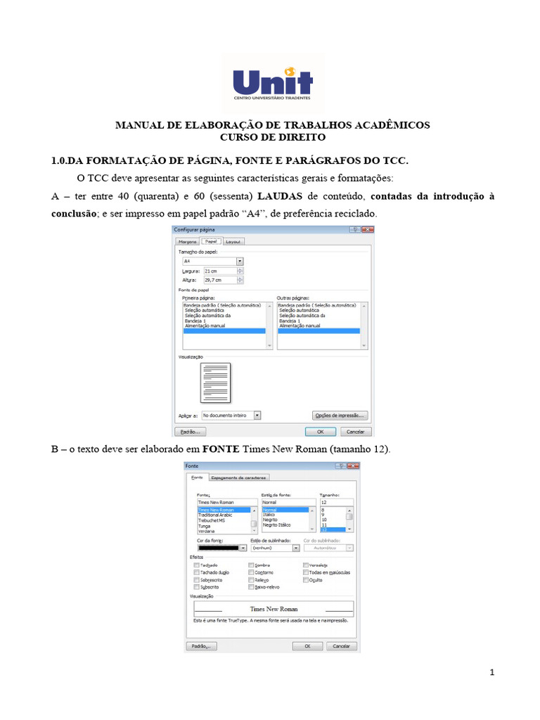 Manual de Elaboração de TCC - Unit - Revisado - 2018 | PDF | Citação ...