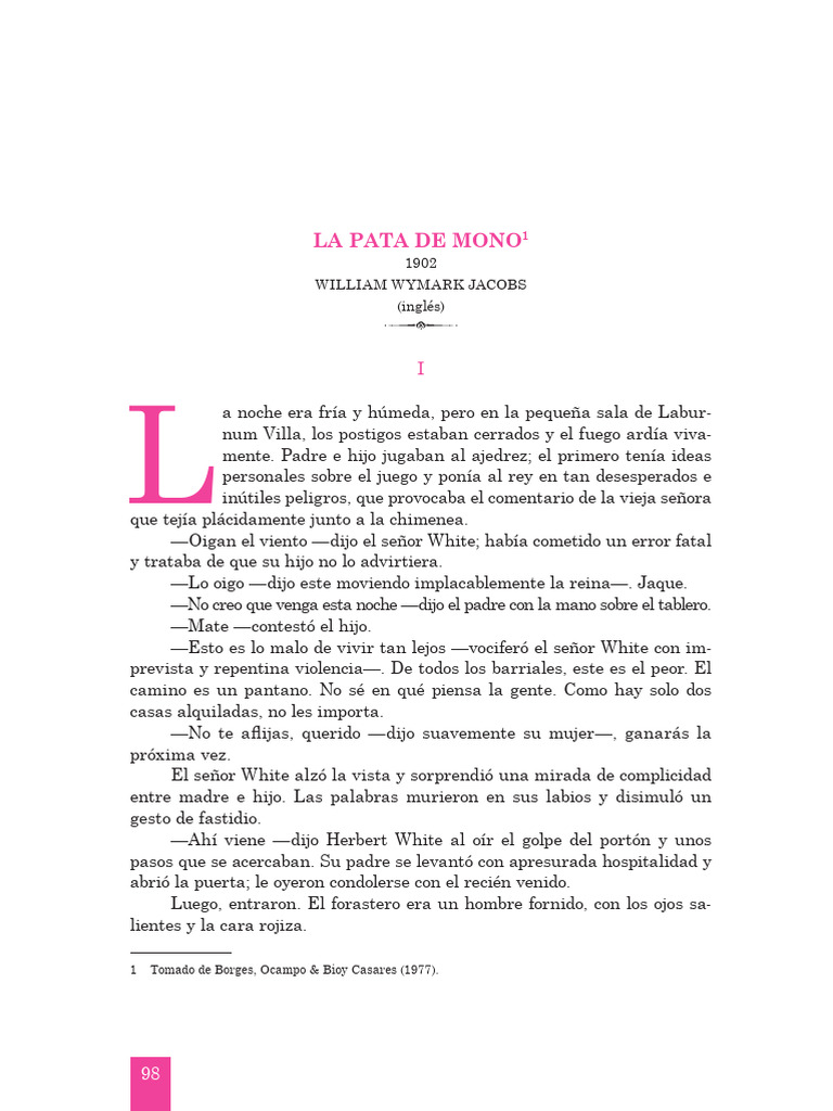 la pata de mono | PDF