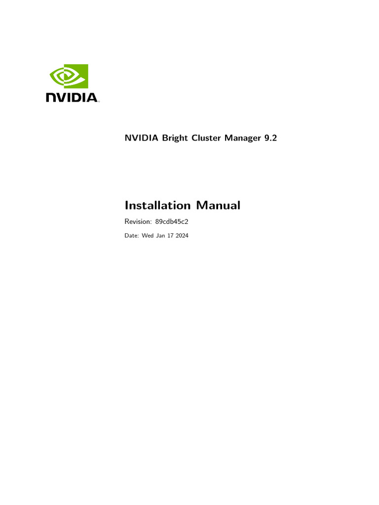 Installation Manual | PDF | Graphics Processing Unit | Computer Cluster