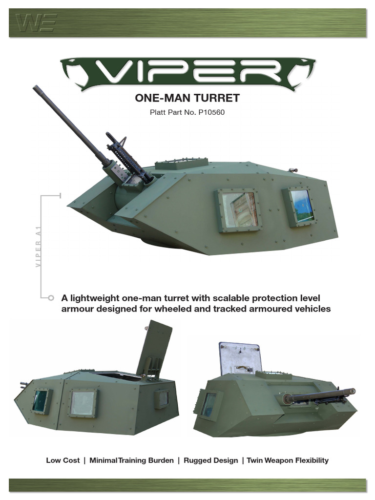 Viper A1 One Man Turret Brochure - Feb 2014 | PDF | Gun Turret ...