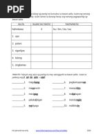 Ang at Ang Mga Worksheet 2 | PDF