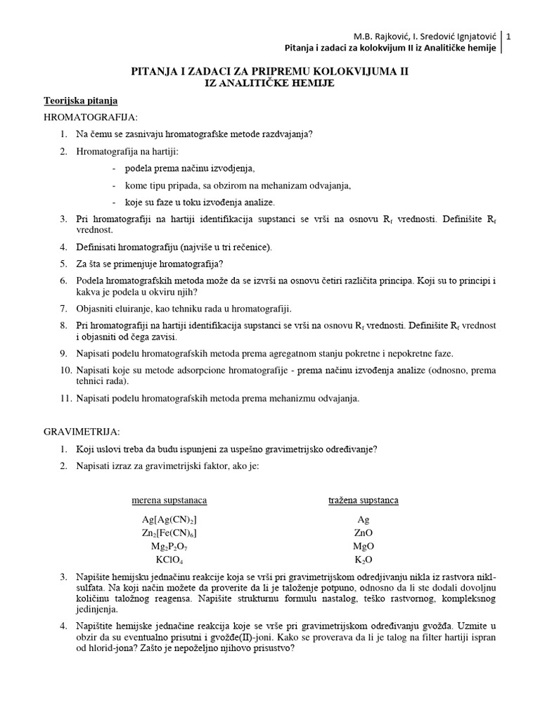 01-Kolokvijum II | PDF