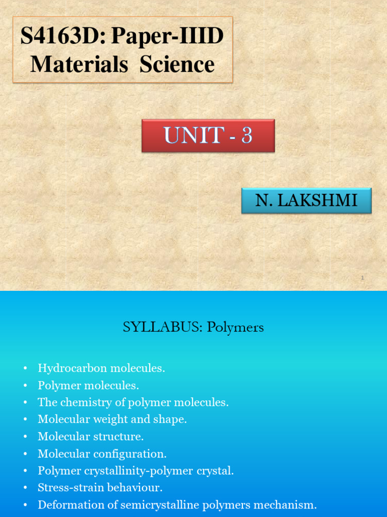 Mat SC Unit 3 | PDF | Polymers | Deformation (Engineering)