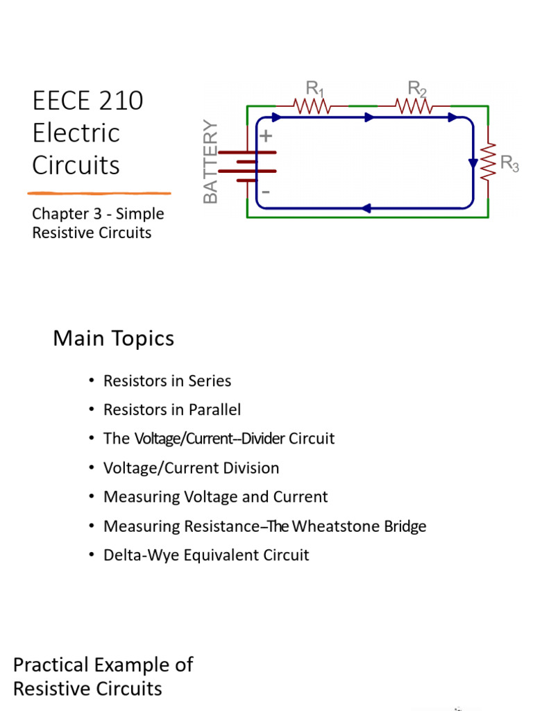 Chapter 3 Simple Resistive Circuits | PDF | Series And Parallel Circuits | Electrical Network