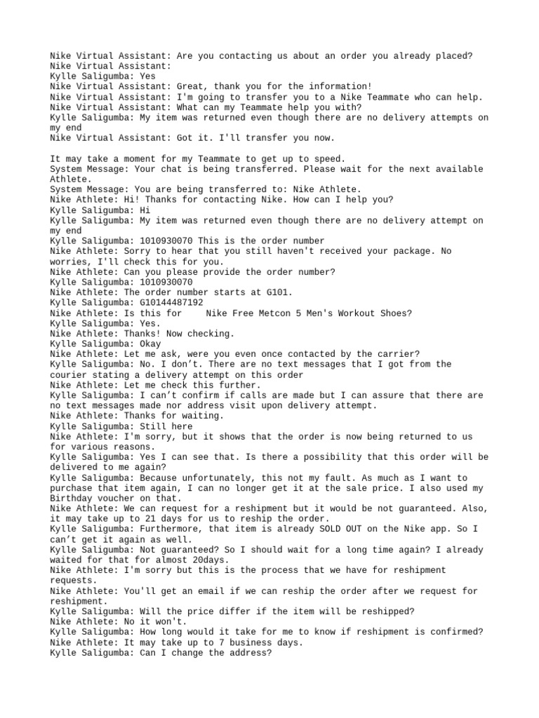 Live Chat History | PDF