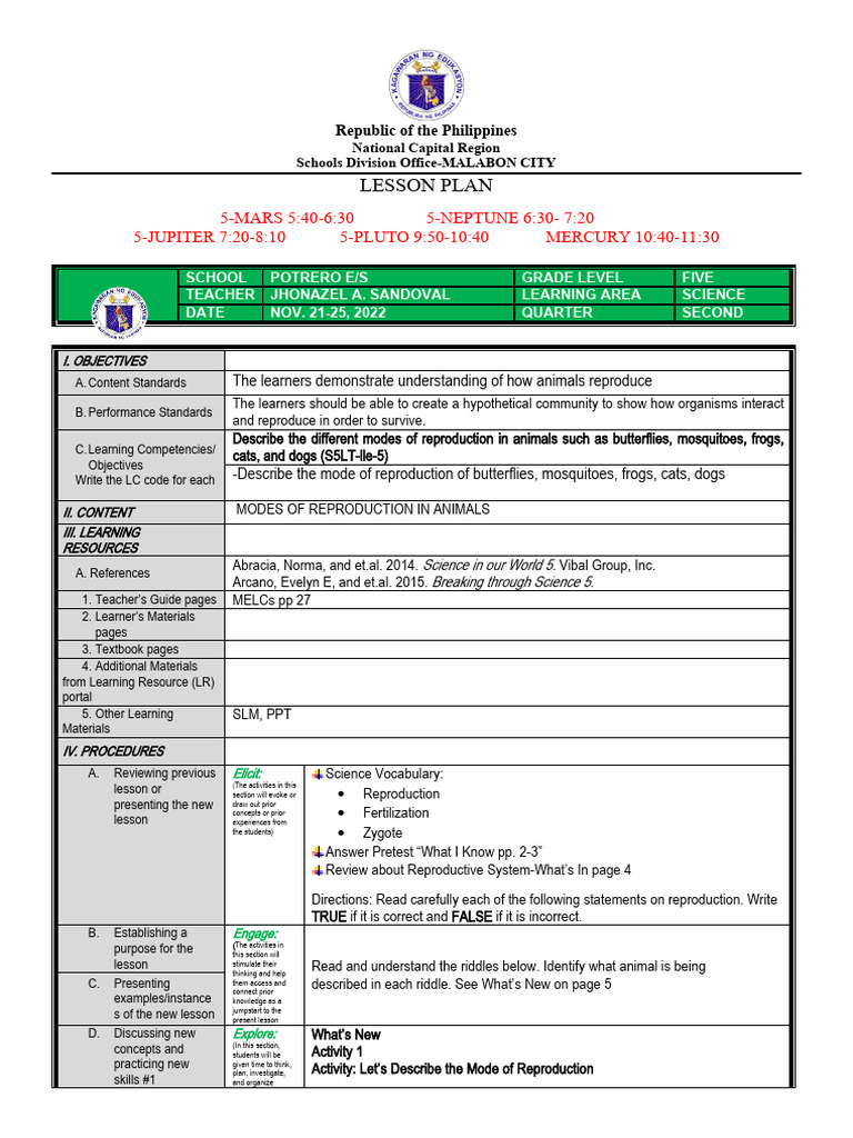 Q2 Sci5-Lp-Week 3-Repro in Animals | PDF | Fertilisation | Sexual ...