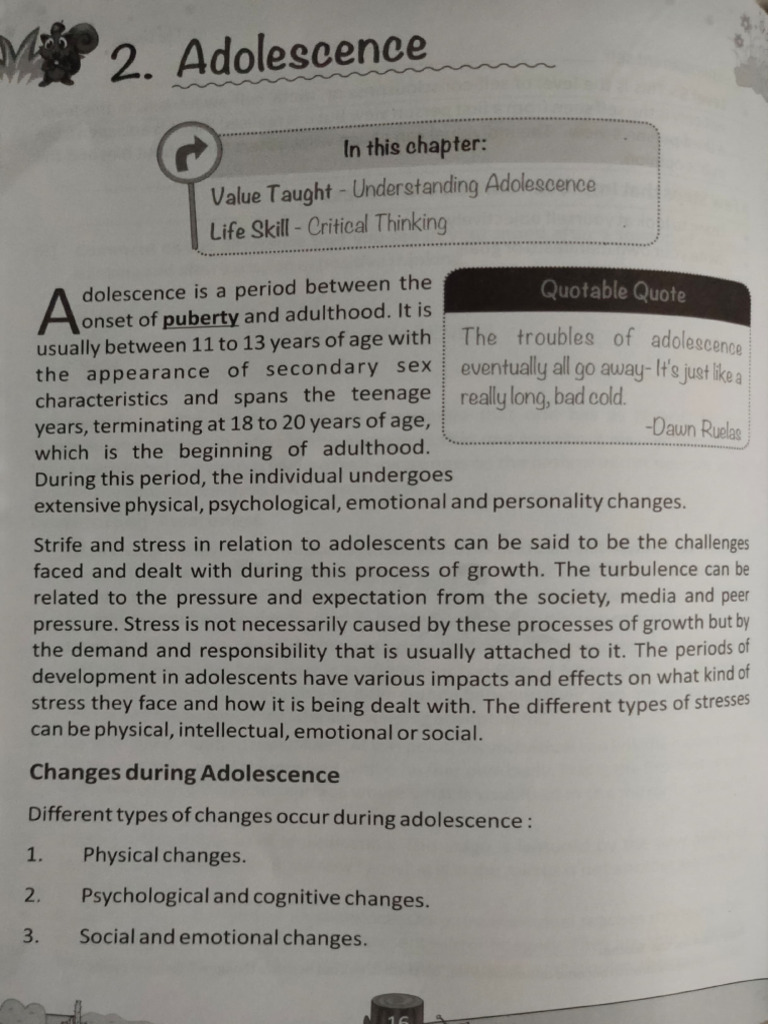 Chapter - 2 Adolescencehj | PDF | Adolescence | Critical Thinking