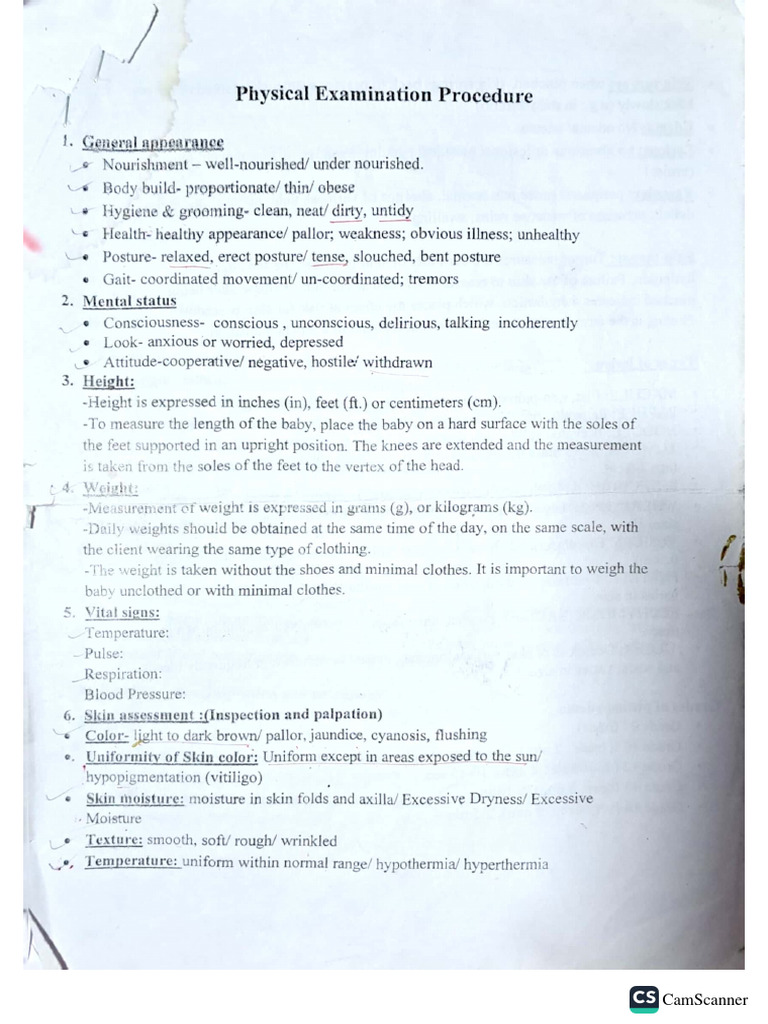 physical examination format | PDF
