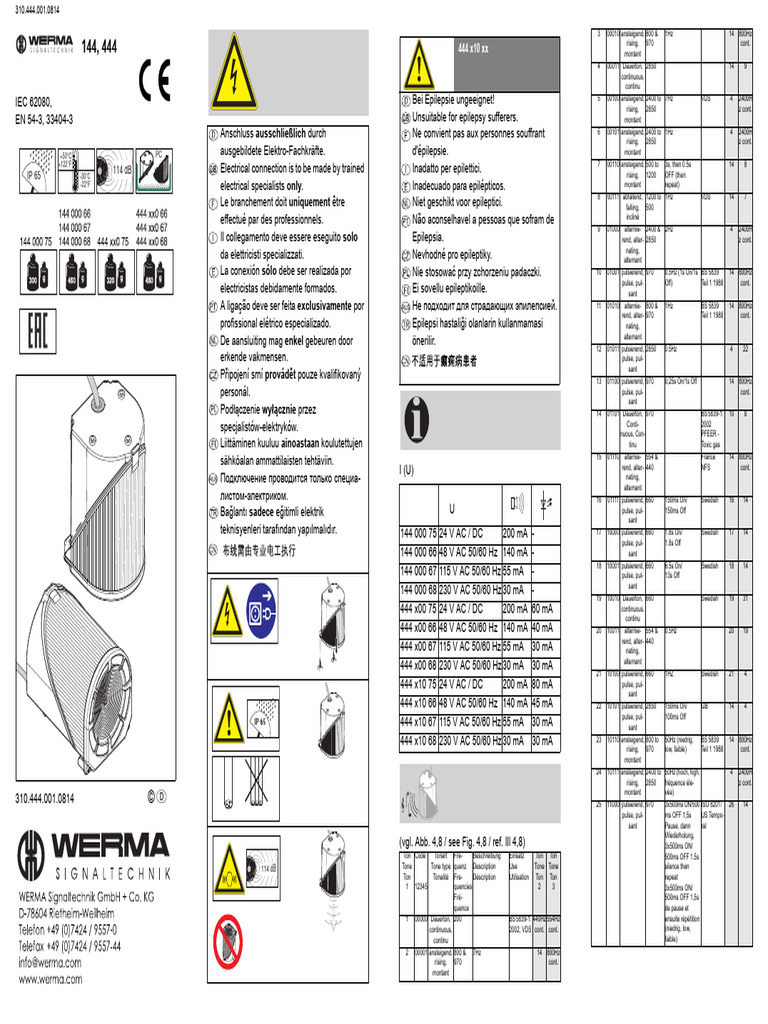 Werma Bedienungsanleitung44410075 | PDF
