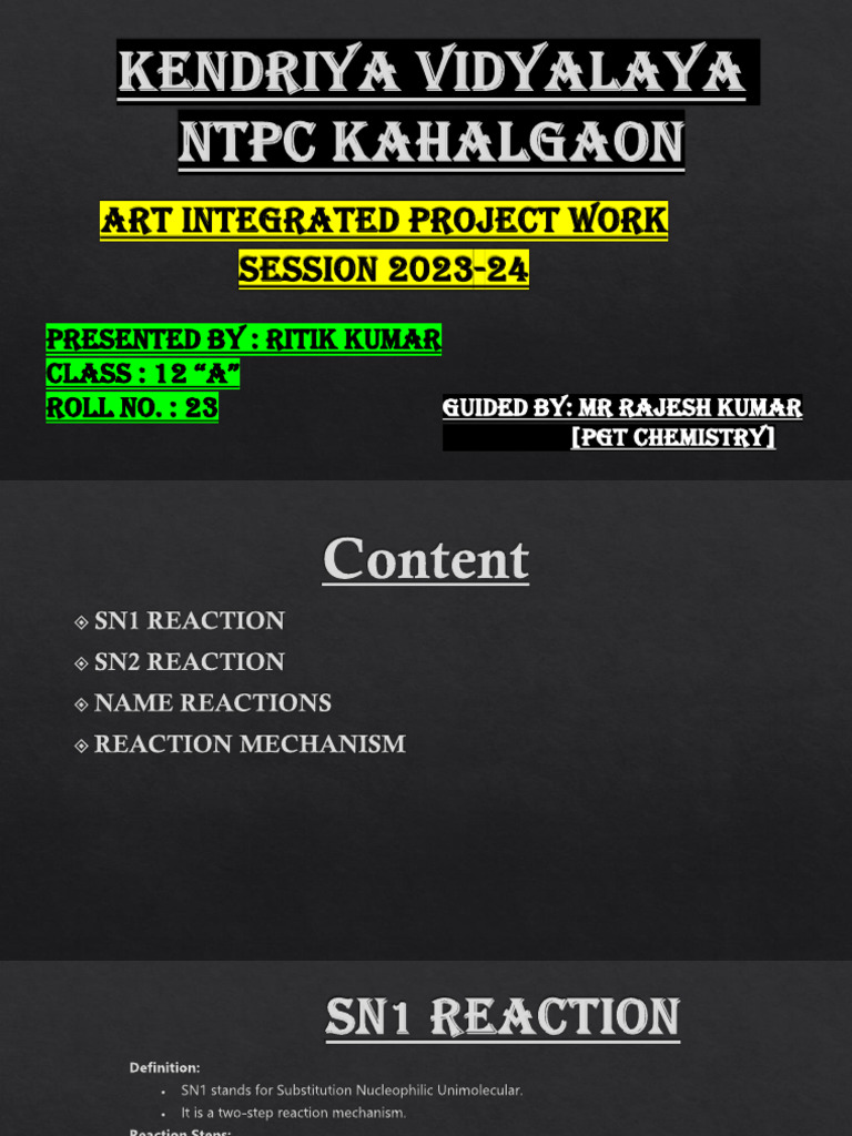 Art Integrated Learning Project (Ritik Kumar) | PDF | Amine | Chemical ...