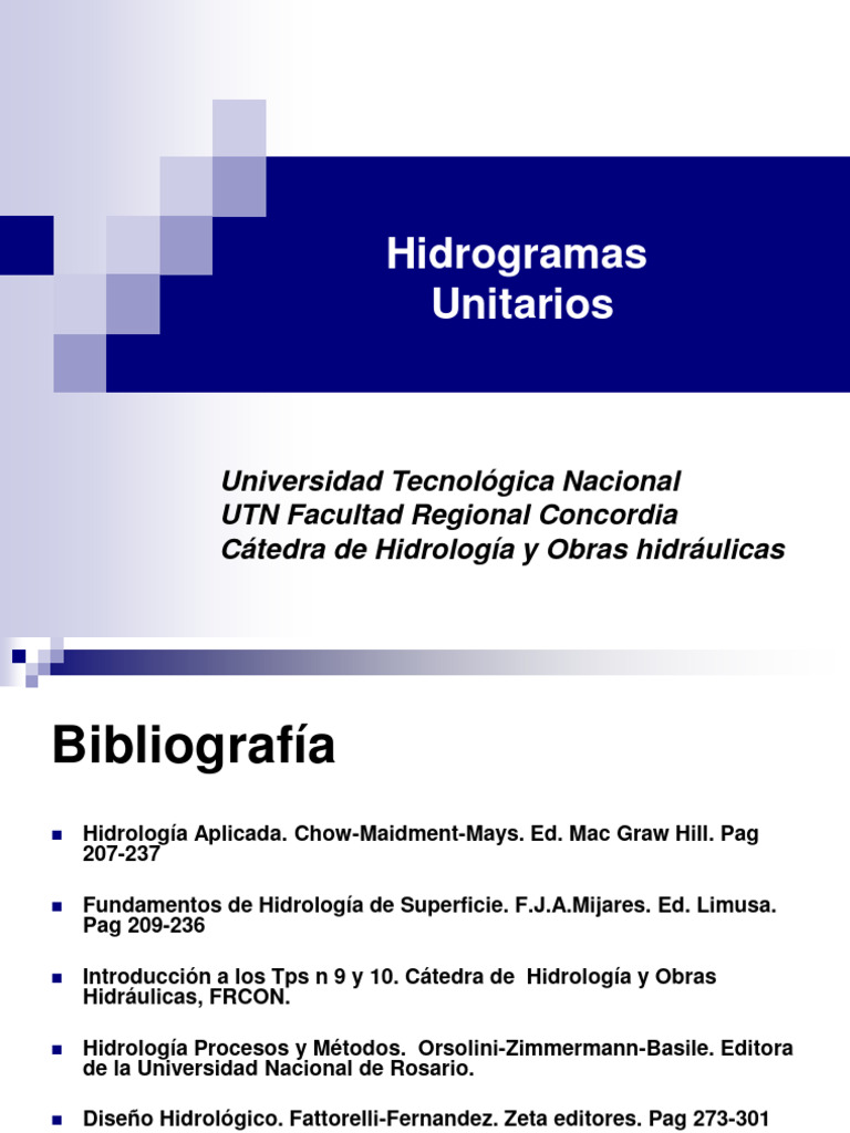 Análisis de Hidrogramas - Hidrograma Unitario | PDF | Hidrología | Precipitación
