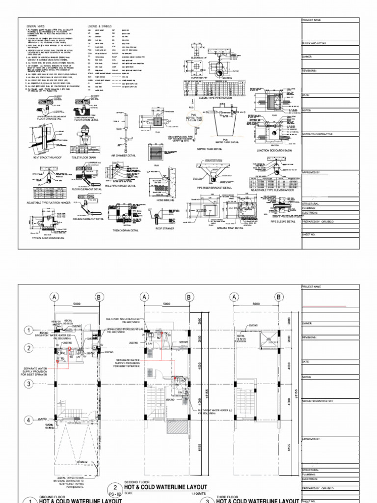 Plumbing and Drainage Layout Plan | PDF