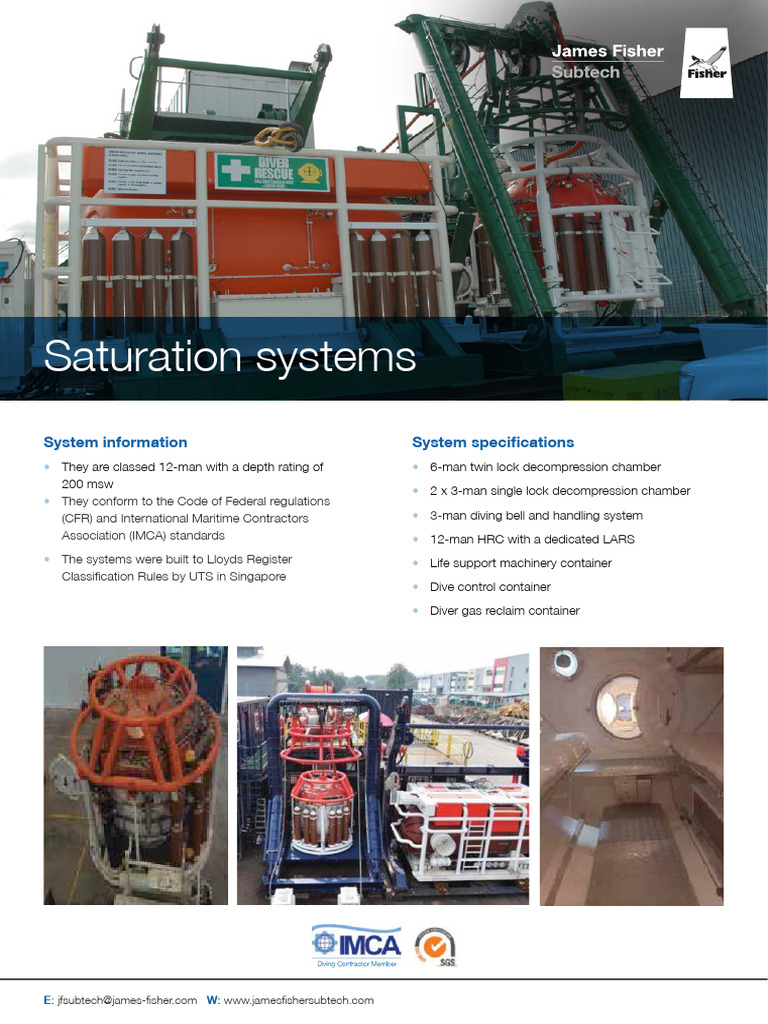 Saturation Diving System Specifications | PDF | Underwater Diving ...