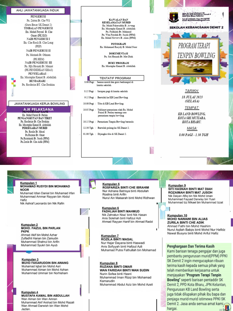 Buku Program Terapi Bowling 2023 SKD2 | PDF