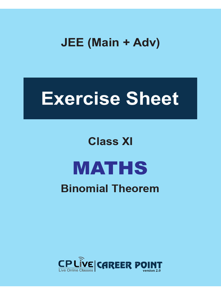 Binomial Theorem (E) | PDF | Combinatorics | Numbers Binomial Theorem (E) | PDF | Combinatorics | Numbers