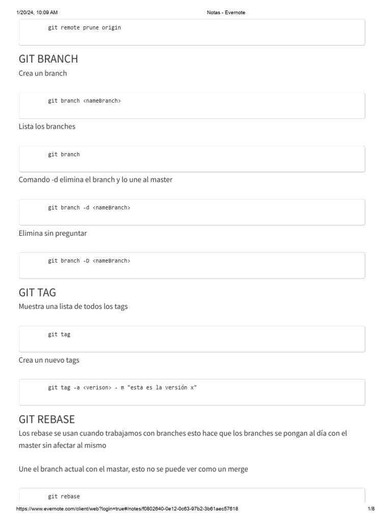 GIT Command Notes | PDF | Industria del software | Software utilitario