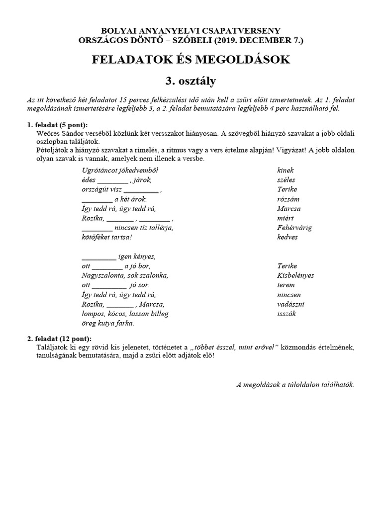 Szobeli Megold | PDF