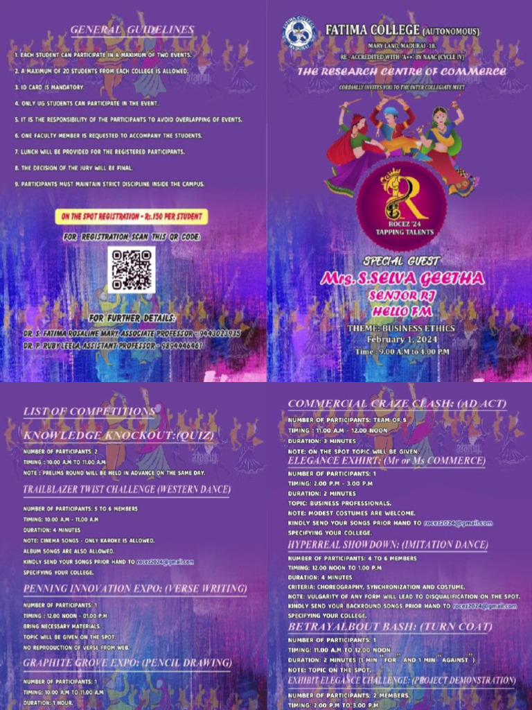 Fatima college Intercollegiate competition 2024-1 | PDF