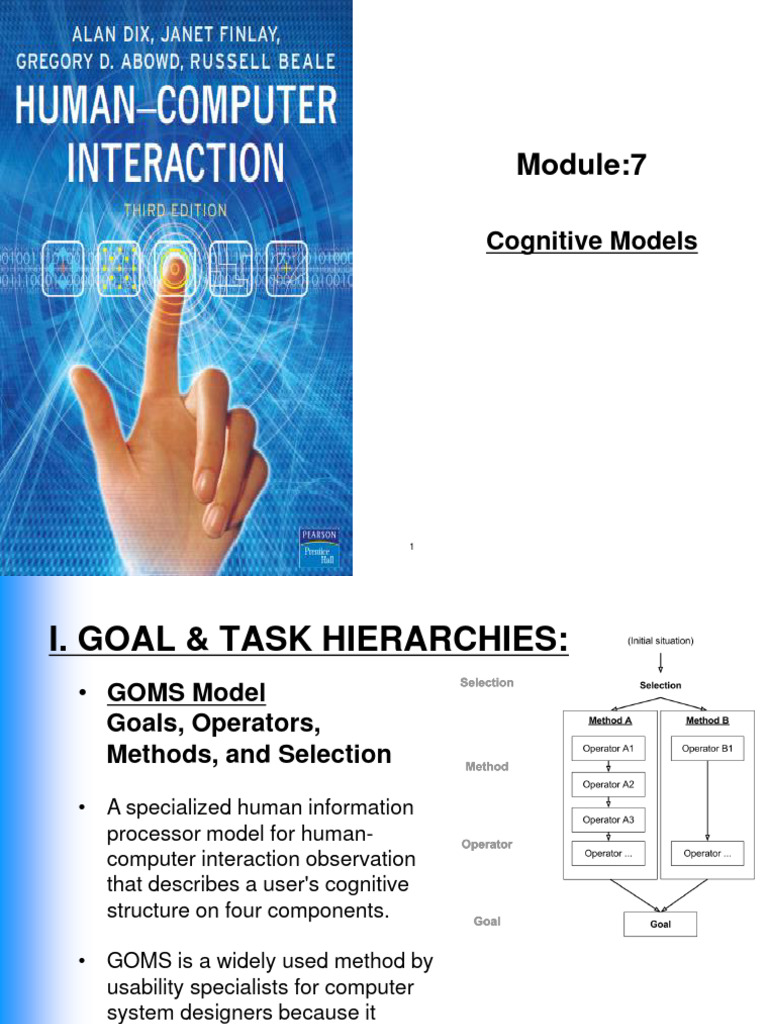 Module7 Cognitive Models | PDF | Human–Machine Interaction ...