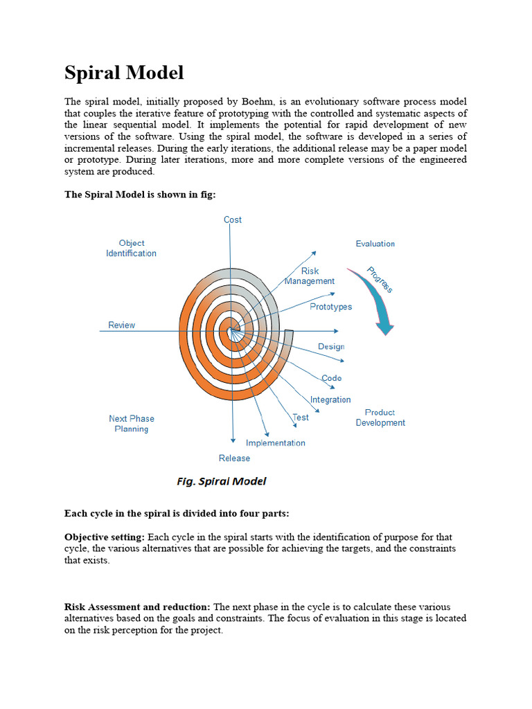 Spiral Model | PDF | Software Prototyping | Risk