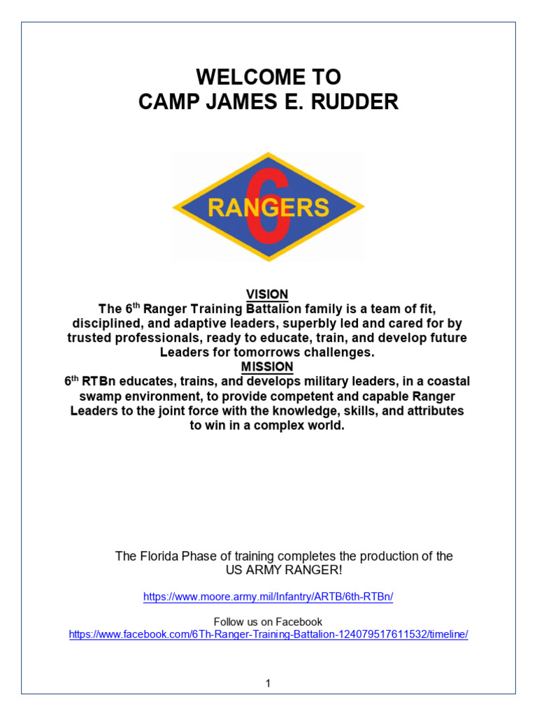 6th Ranger Training Battalion Overview | PDF
