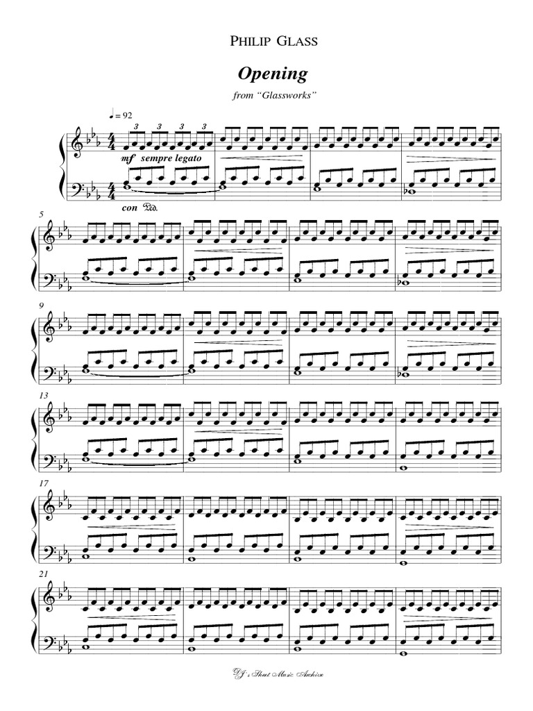 Glassworks Philip Glass - 230309 - 182842 | PDF