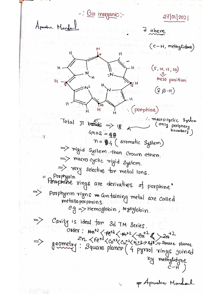 Bioinorganic Chemistry | PDF