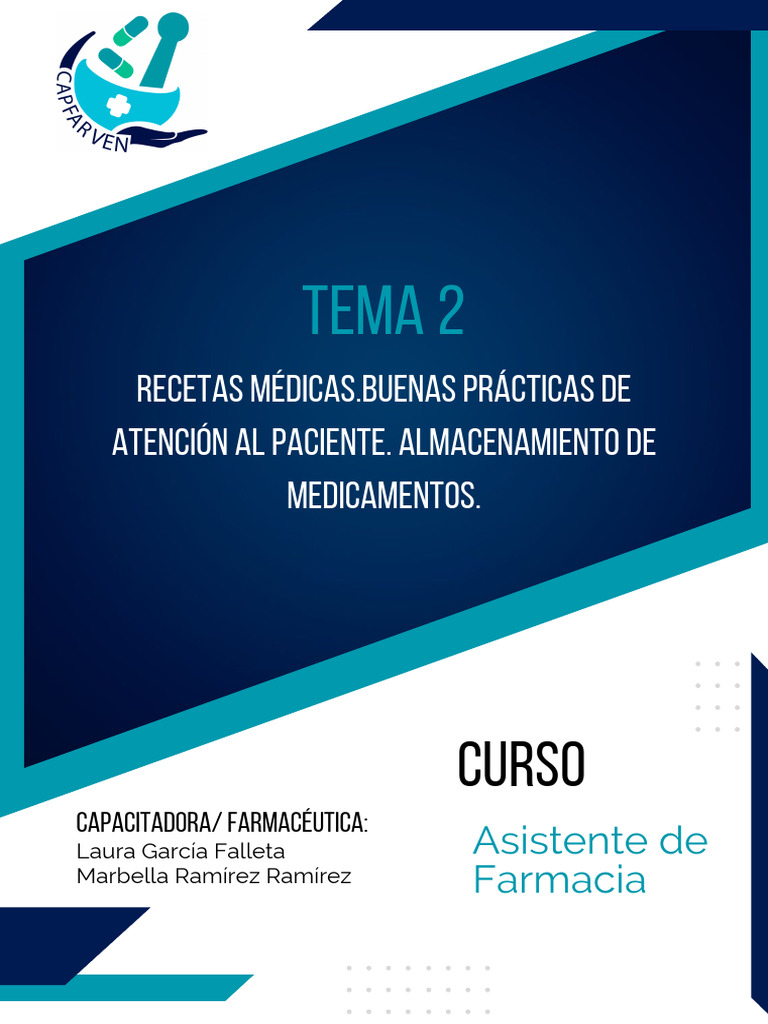 TEMA 2. Recetas Médicas. Buenas Prácticas de Atención Al Paciente | PDF ...