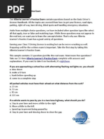 class-4-knowledge-test-alberta 2 | PDF | Brake | Headlamp