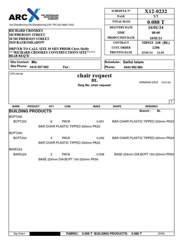 Debit List Sequence According To Final Quantity Report - MP023-248-X12 ...