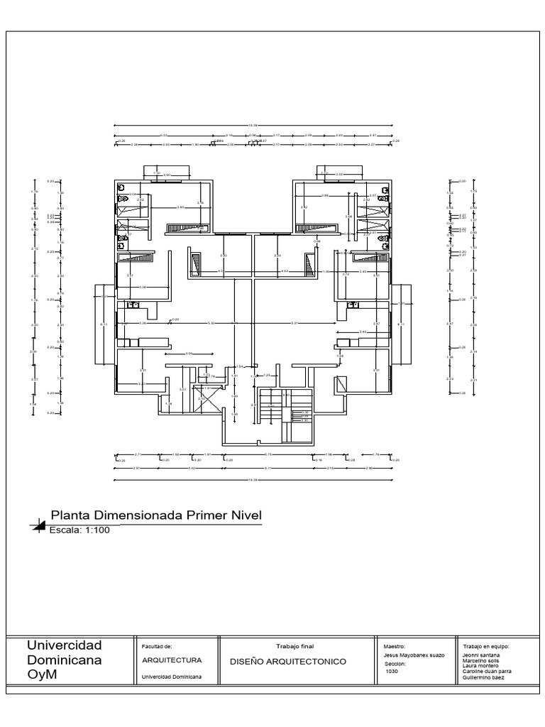 Planta Dimensionada de Arquitectura | PDF