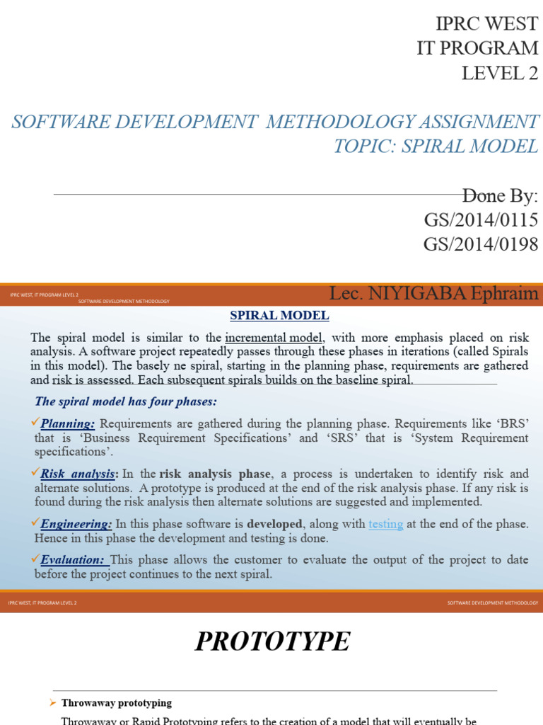 Spiral Model.8304100.Powerpoint | PDF | Software Prototyping | Software Development Process