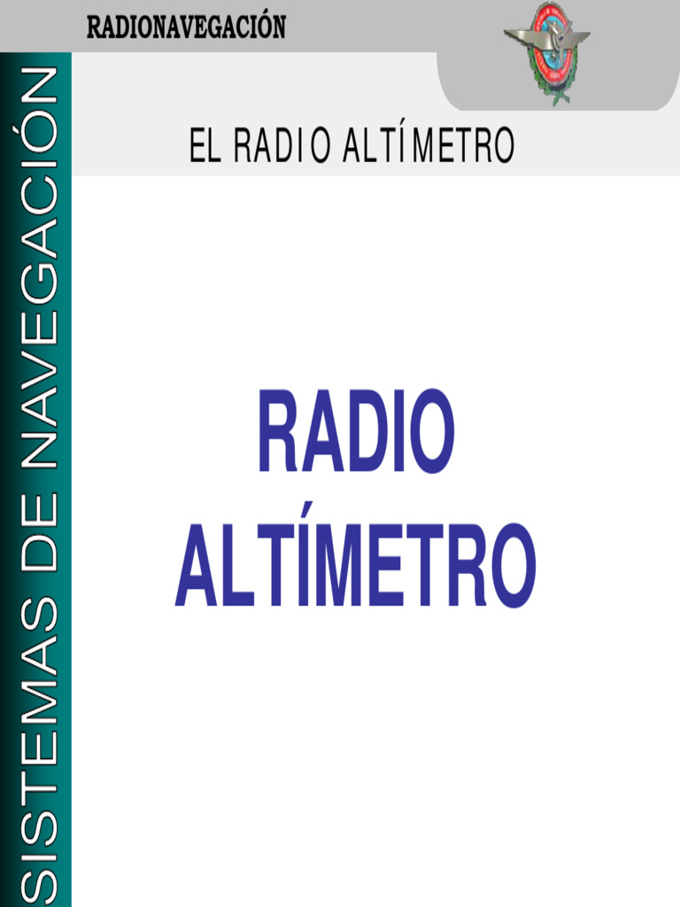 Funcionamiento del Radio Altímetro | PDF | Radio | Altímetro