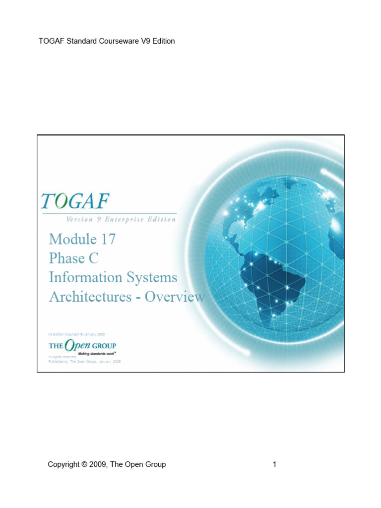 TOGAF Phase C Overview | PDF