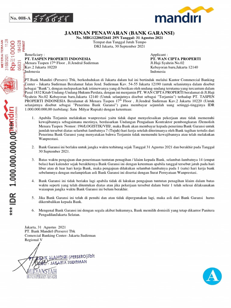 Jaminan Penawaran | PDF