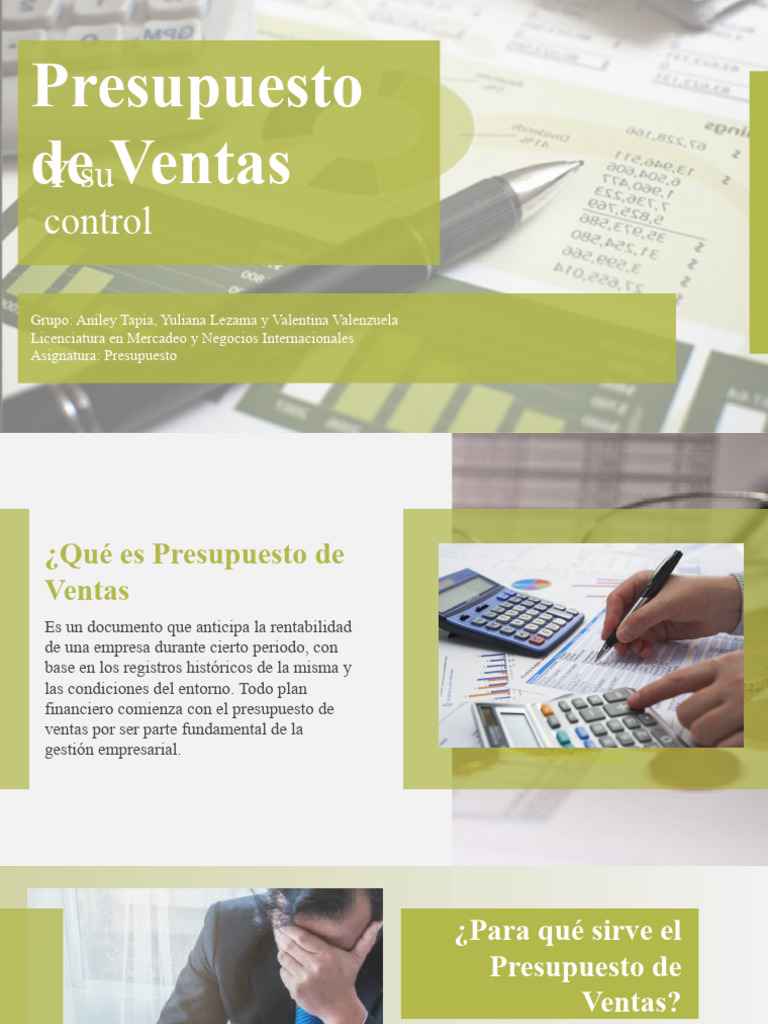 Presupuesto de Ventas | PDF | Presupuesto | Business