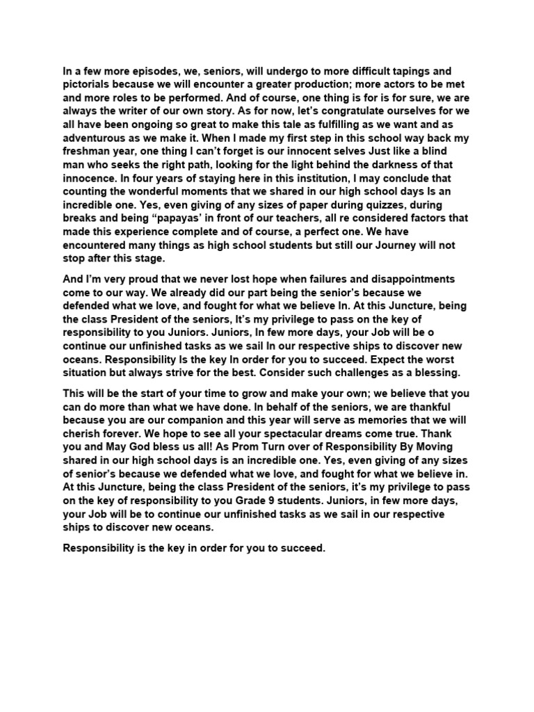 Acceptance Speech | PDF