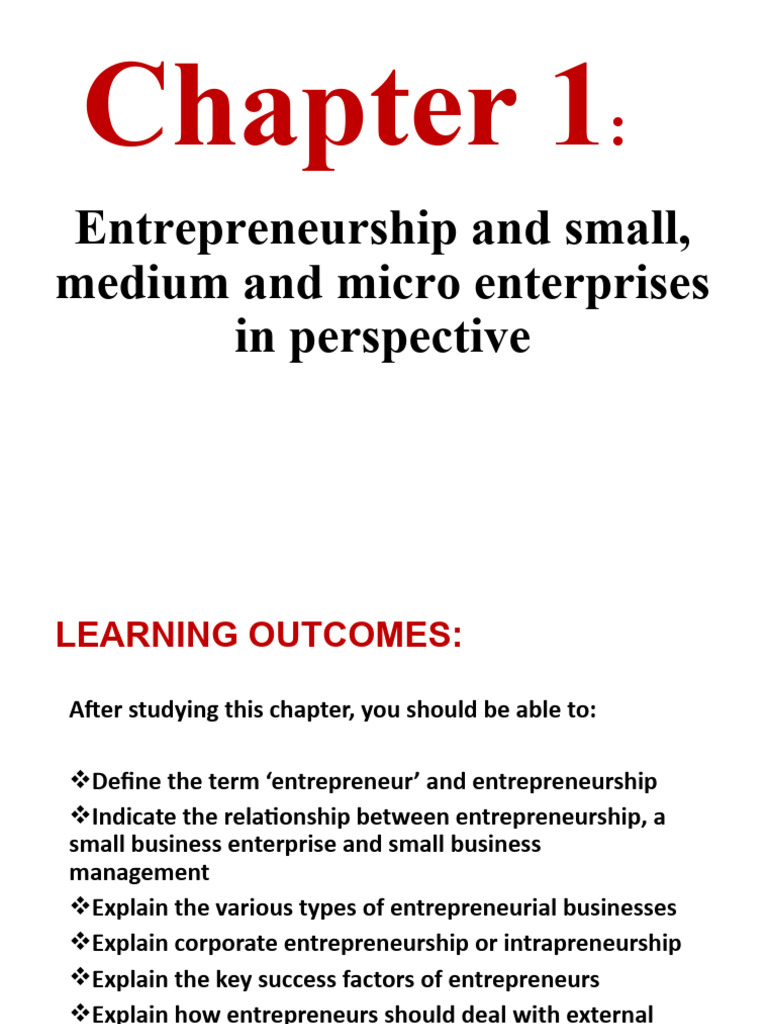 EBUS1614 Chapter 1 2022 | PDF | Entrepreneurship | Franchising