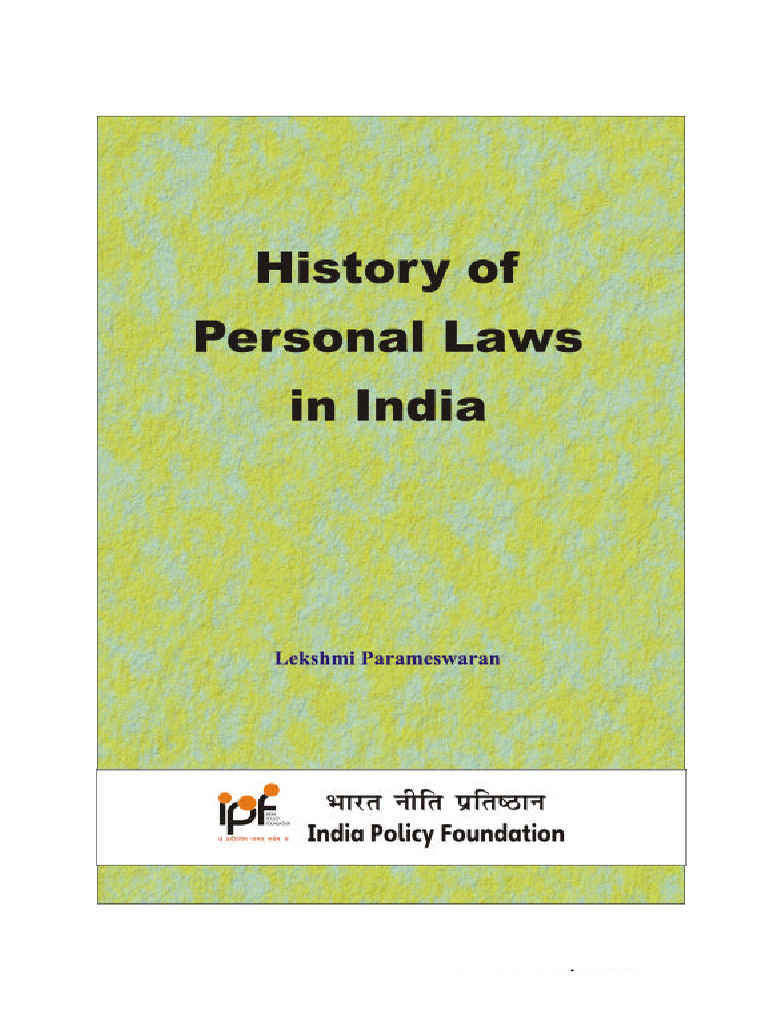 Evolution of India's Personal Laws | PDF | Marriage | Divorce